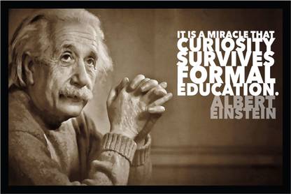 Albert Einstein Poster with Frame F-64 Paper Print - Quotes ...