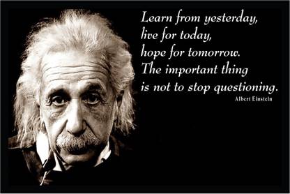 Albert Einstein Poster with Frame F-31 Paper Print - Quotes ...
