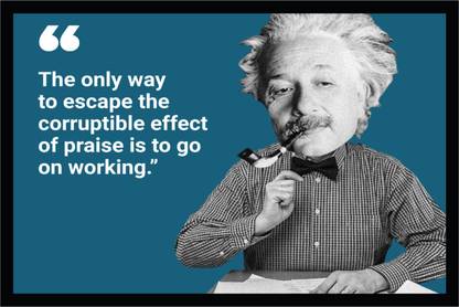 Albert Einstein Poster with Frame F-29 Paper Print - Quotes ...