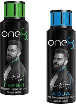 one8 by Virat Kohli (1 FRESH & 1 AQUA) * 200ml each - 1f1a Perfume Body ...