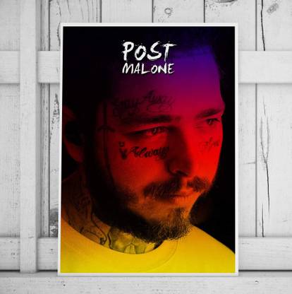 Post Malone Poster Retro Colours Effect / Look - Rapper Paper Print ...