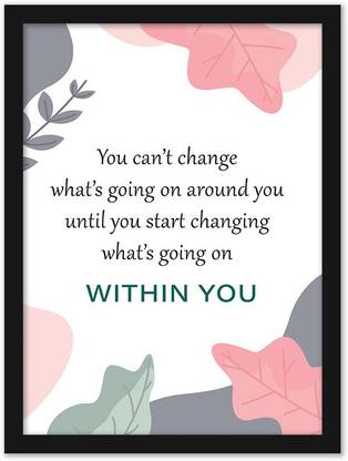 Motivational Quotes Frame for Office Wall School Study Room College ...