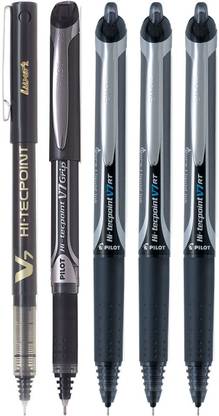 PILOT V7/V7 Grip/V7 RT (Black - Set of 5) Roller Ball Pen - Buy PILOT ...