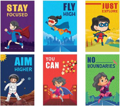 Kids posters for room - Set of 6 - Kids Quotes posters for girl room ...