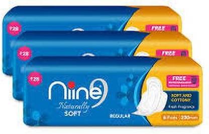 NineUltra NINE NATURALLY SOFT EXTRA LONG SANITARY NAPKINS Sanitary Pad ...