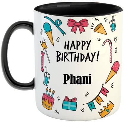 Furnish Fantasy Best Personalised Gift for Birthday, Color - Black ...