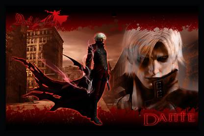 Devil May Cry DMC Game Poster with Frame F-16 Paper Print - Gaming ...