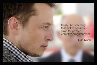 Elon Musk Poster with Frame F-22 Paper Print - Quotes & Motivation ...