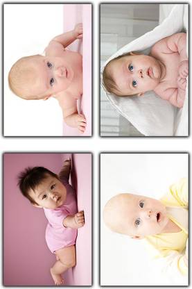 Poster N frame Set of 4 Cute Baby Combo Posters\Smiling Baby Poster ...