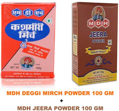 MDH MDDH KASHMIRI MIRCH 100 GM + MDDH JEERA POWDER 100 GM Price in ...