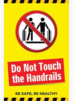 Creative Signages Do Not Touch The Handrails Emergency Sign Price in ...