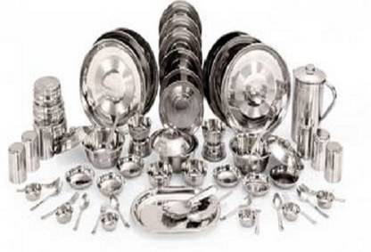 Bartan Bhandar Pack of 61 Steel Utensil 61 pcs gift pack dinner set ...