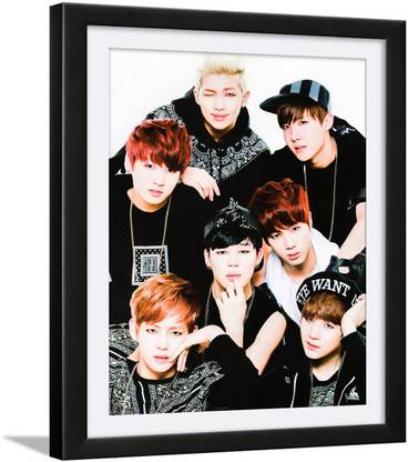 BTS framed poster - BTS framed photo - BTS photo frame - BTS wall frame ...