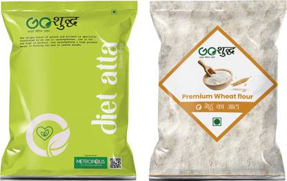 Goshudh Premium Quality Wheat Flour/ Gehu Atta 500GM & Diet Atta/Flour ...
