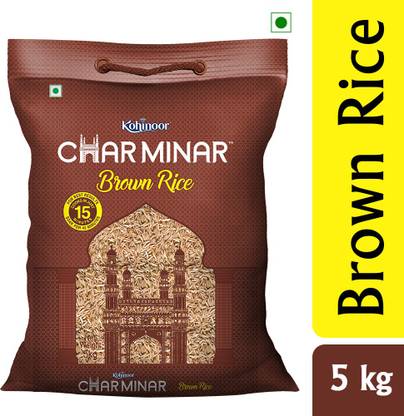 KOHINOOR Charminar Brown Rice 5 kg Brown Basmati Rice (Medium Grain ...