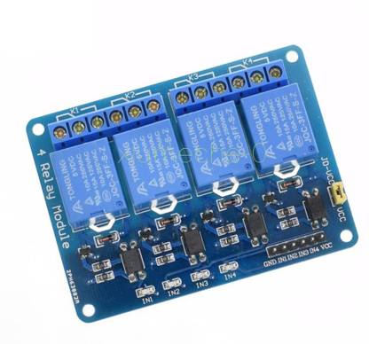 EMERGING TECHNOLOGIES 5V FOUR 4 Channel Relay Module With Optocoupler For Arduino PIC AVR DSP ...