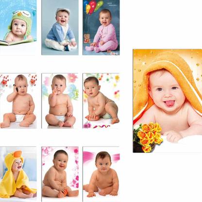 Poster N frame Set of 10 Cute Baby Combo Posters\Smiling Baby Poster ...