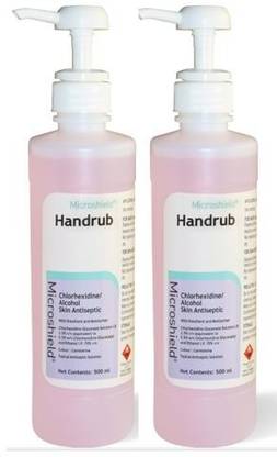 Microshield CHG based Handrub (Pack of 2) Hand Rub Pump Dispenser ...