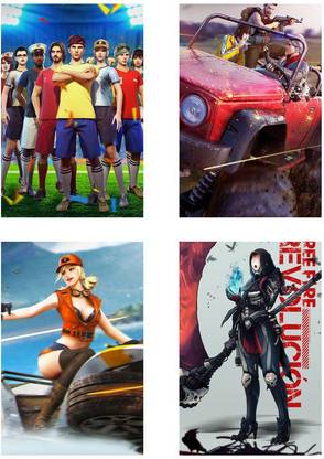 free fire game wall poster gaming poster for room wall Paper Print ...