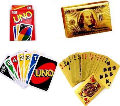 Great Indian Crafts Premium Quality UNO And Gold Cards For Fun And ...