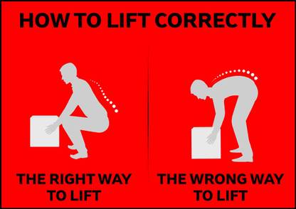 Ritwika's How To Lift Correctly Emergency Sign Price in India - Buy ...