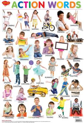 Action Words Wall Chart: Buy Action Words Wall Chart by SAWAN at Low ...