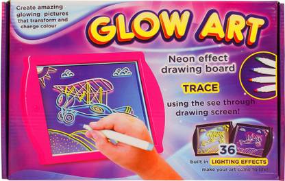 SMN Glow Art Neon Effect Drawing Baord - Glow Art Neon Effect Drawing ...