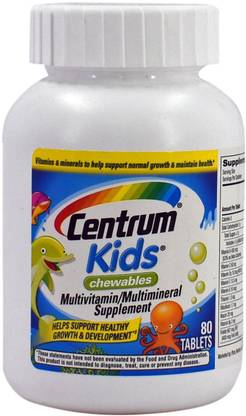 Centrum Kids Chewables Multivitamin/Multimineral Supplement, 80 Tablets ...