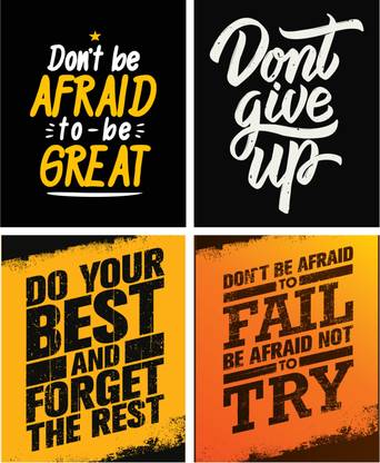 dont be afraid motivational Sticker posters Paper Print - Quotes ...