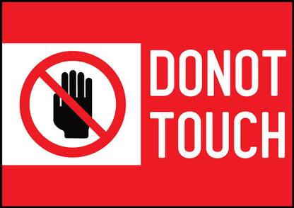 Ritwika's Do not Touch Emergency Sign Price in India - Buy Ritwika's Do ...