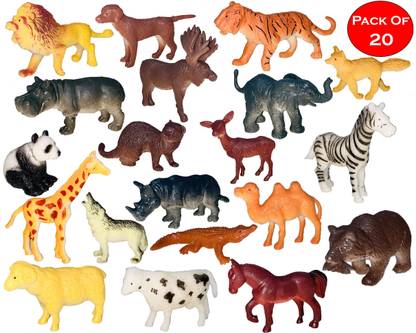 Giftary Very Small Size Safari Animals Figures, Realistic Tiny Animals ...