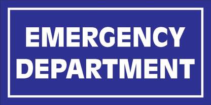 imbue EMERGENCY DEPARTMENT Emergency Sign Price in India - Buy imbue ...