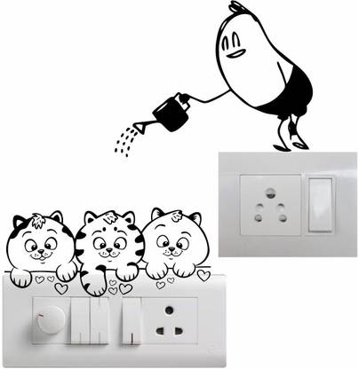 Ashirwad picture Kitten Switchboard Srticker For Kids Room. Small Self ...