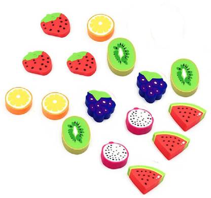 Flipkart.com | Giftshub Colourful Fruit Shaped Mini Erasers Non-Toxic ...