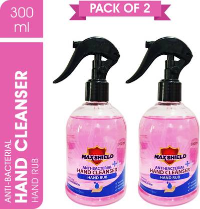 maxshield HAND CLEANSER - 300 ML PINK - PACK OF Sanitizer Spray Pump ...