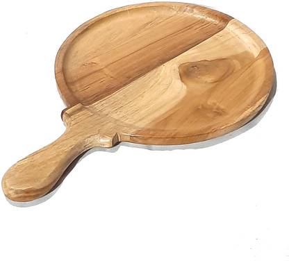 woodshoppy wooden Pizza Serving Plate Saigon (Teakwood) Natural Finish ...