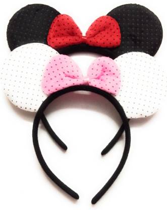 TrendSetter MICKEY MOUSE HAIRBAND/HEADBAND FOR GIRLS (SET OF 2 PIECES ...