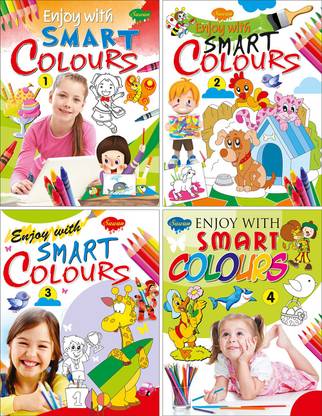 Smart Colours - 1 To 4 | Set Of 4 Colouring Books: Buy Smart Colours ...