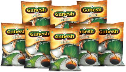 Ganesh Tea Ganesh Special Leaf Tea 250 GRM Pouch - 2 KG - Pack of 8 Tea ...