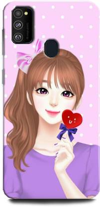 WallCraft Back Cover for Samsung Galaxy M30s GIRL, ANIME, PINK, LOVELY ...