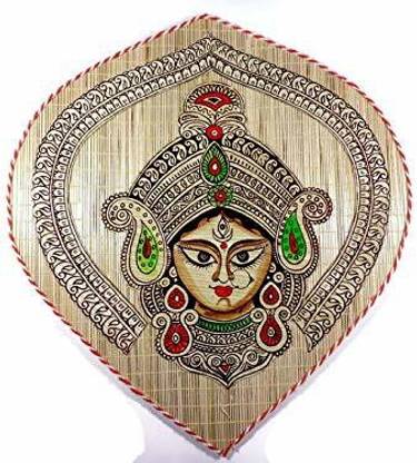 Phalgum creation Bamboo Craft Maa Durga Handmade Home Decorative Wall ...