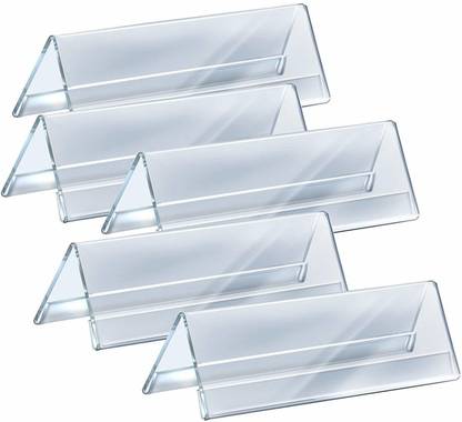 JSM Acrylic V Shaped 2 Sided Table Desktop Sign Display Stand Name ...