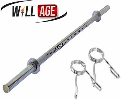 WILLAGE Weight Lifting Rod Steel Fitness Gym Rod (23MM, 5Ft Straight ...