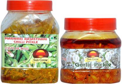 Sun Grow Combo of Organic Homemade Pickles Marwadi Rajasthani Green ...