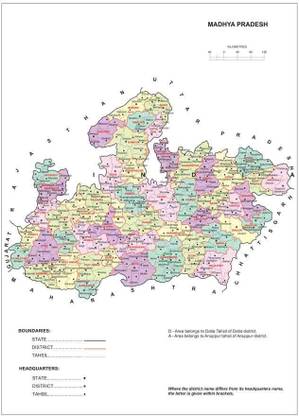 Madhya Pradesh Waterproof Vinyl Sticker Poster || (24X36 inches ...