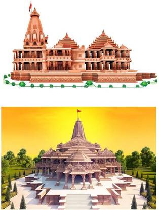 Wall Poster |Ayodhya Ram Mandir Poster Combo | Ram Mandir Decorative ...