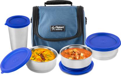 Flipkart.com | Flipkart SmartBuy 4 Pc Steel Lunchbox 4 Containers Lunch ...