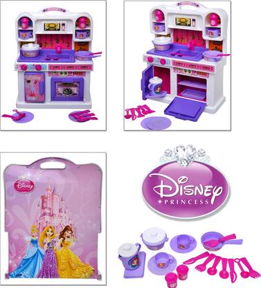 ToyDor Toys For Kids Disney Princess Kitchen Set Big Size With Utensils ...