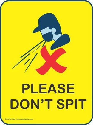 awareness, Please Don't Spit posters in A3 Size Vinyl Print ...