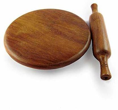 TrendiClaps Sheesham Wood Rolling Board & Rolling Pin, Perfect for ...
